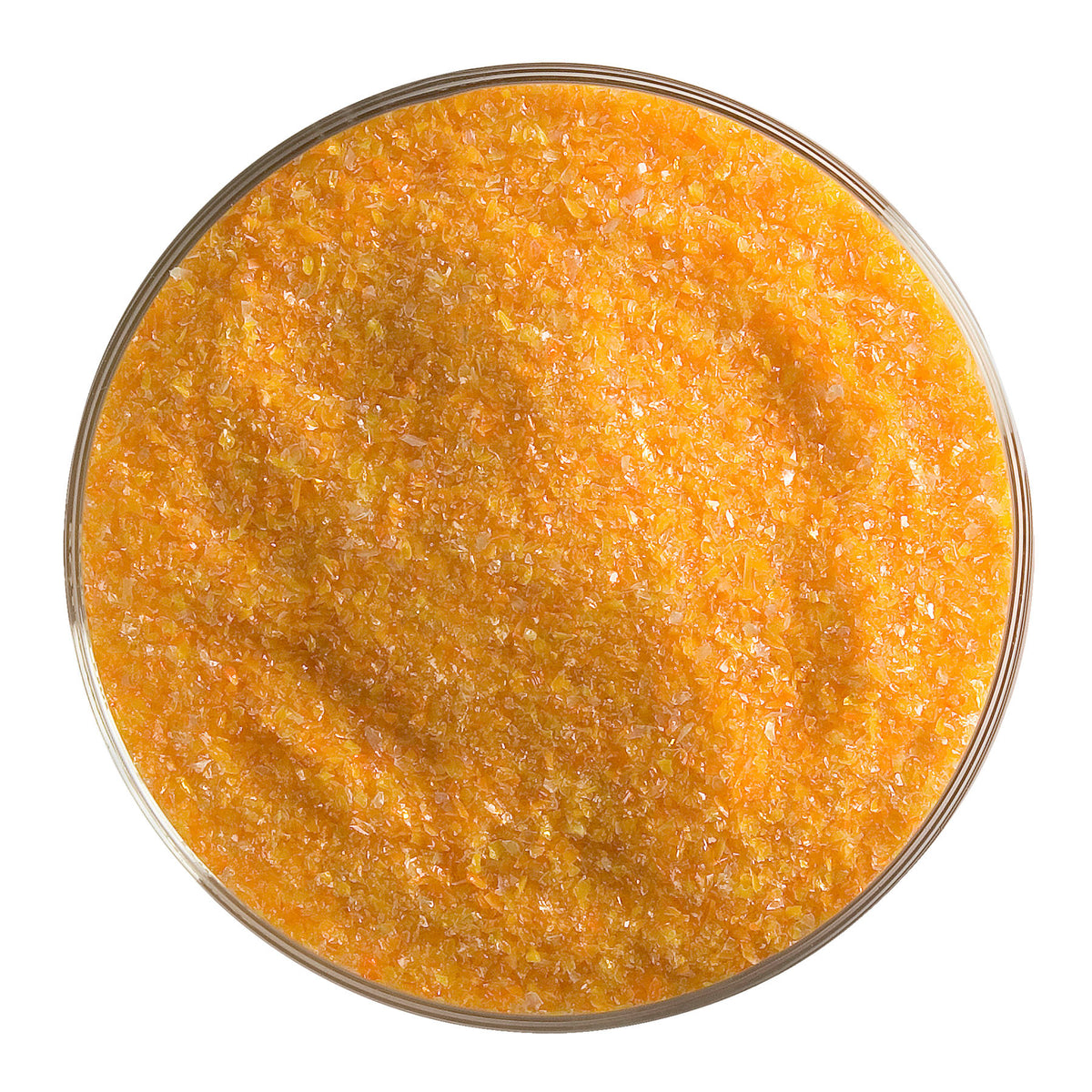 Tangerine Orange Striker Opaque Bullseye Fine Frit 025 — chockadoo