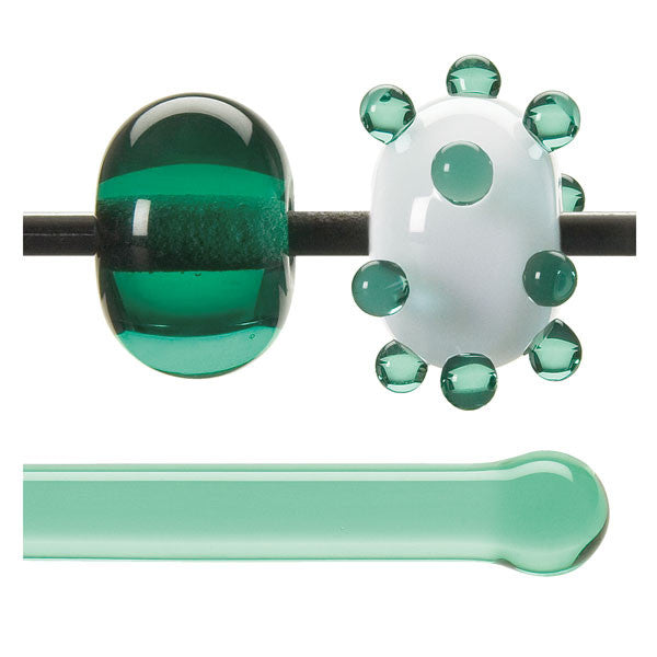 Pale Emerald Transparent Bullseye Rod 1517 — chockadoo